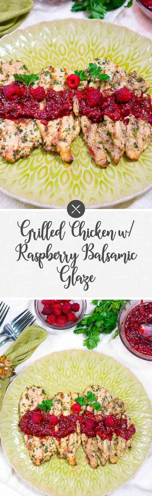 Grilled Chicken with Raspberry Balsamic Glaze - Delicious Meets Healthy