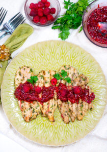 Grilled Chicken with Raspberry Balsamic Glaze - Delicious Meets Healthy