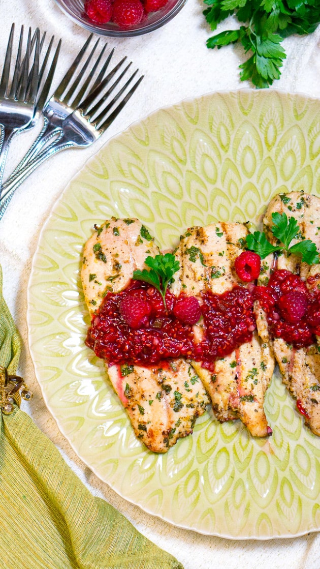 Grilled Chicken with Raspberry Balsamic Glaze - Delicious Meets Healthy