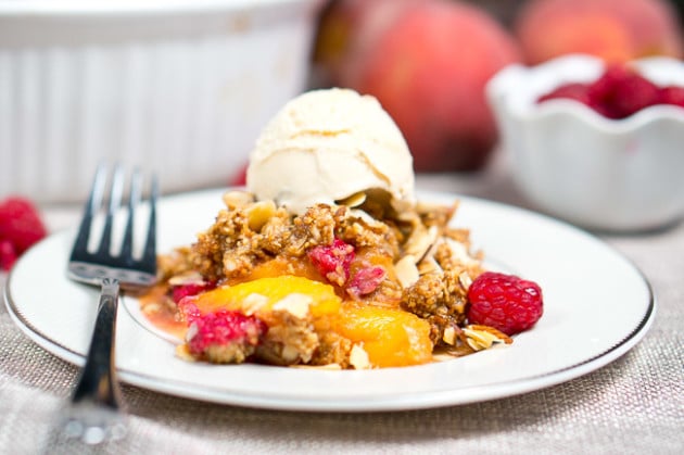 Peach Raspberry Crumble - Delicious Meets Healthy