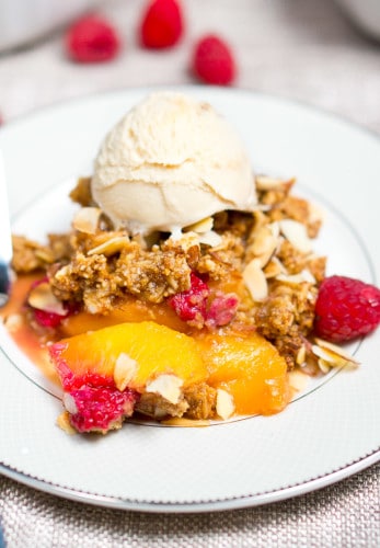 Peach Raspberry Crumble - Delicious Meets Healthy
