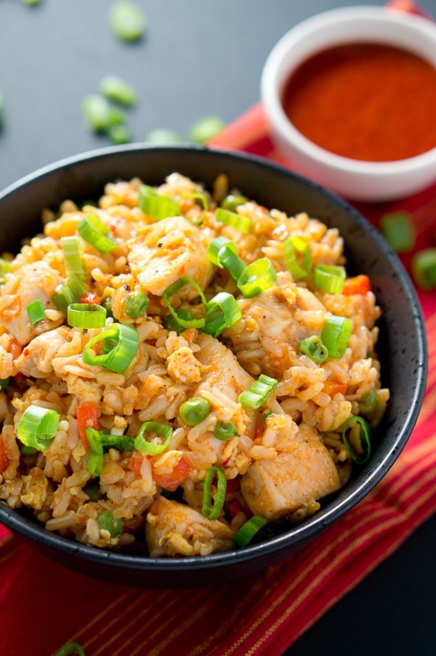 Spicy Chicken Fried Rice - Delicious Meets Healthy