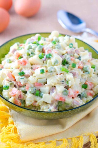 Olivier Salad (Russian Potato Salad) - Delicious Meets Healthy