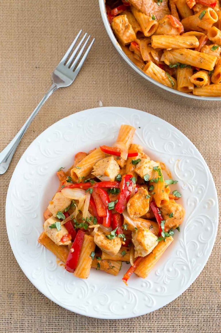 Spicy Chicken Riggies - Delicious Meets Healthy