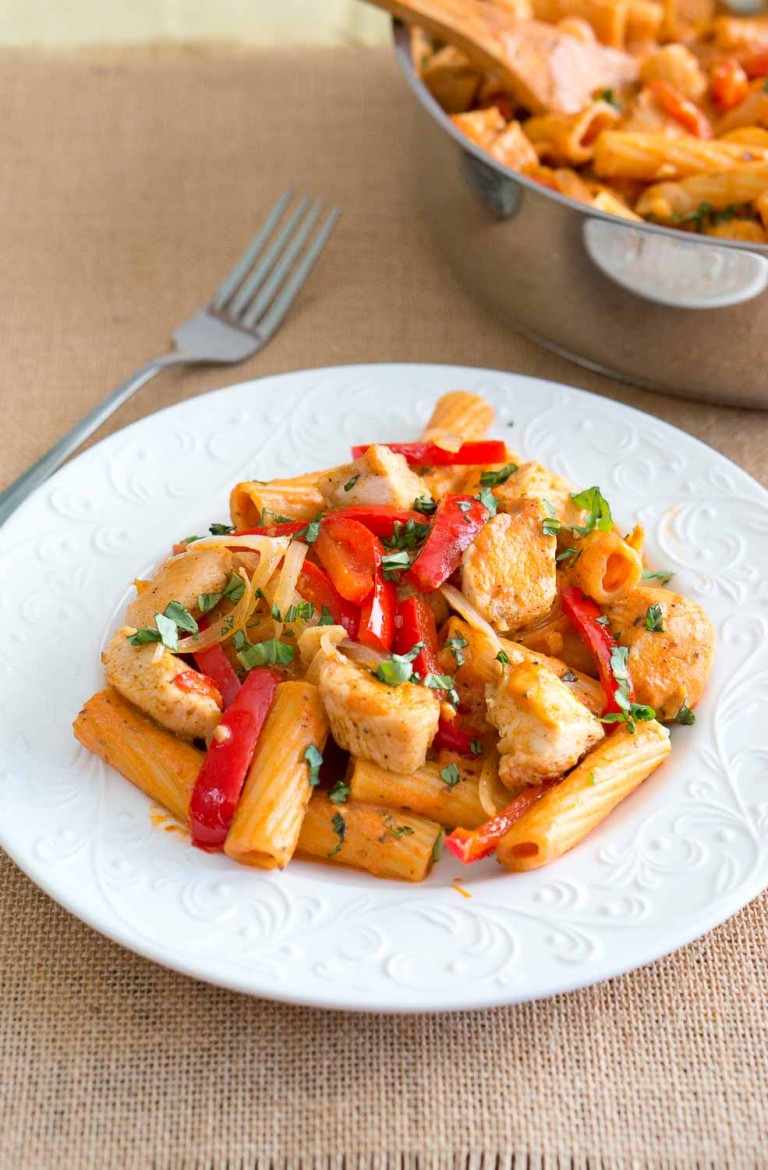 Spicy Chicken Riggies - Delicious Meets Healthy