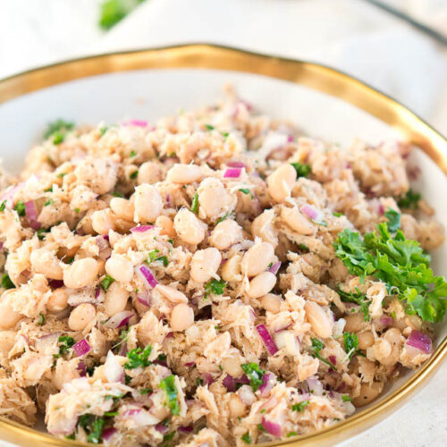 Tuna White Bean Salad Recipe | Delicious Meets Healthy