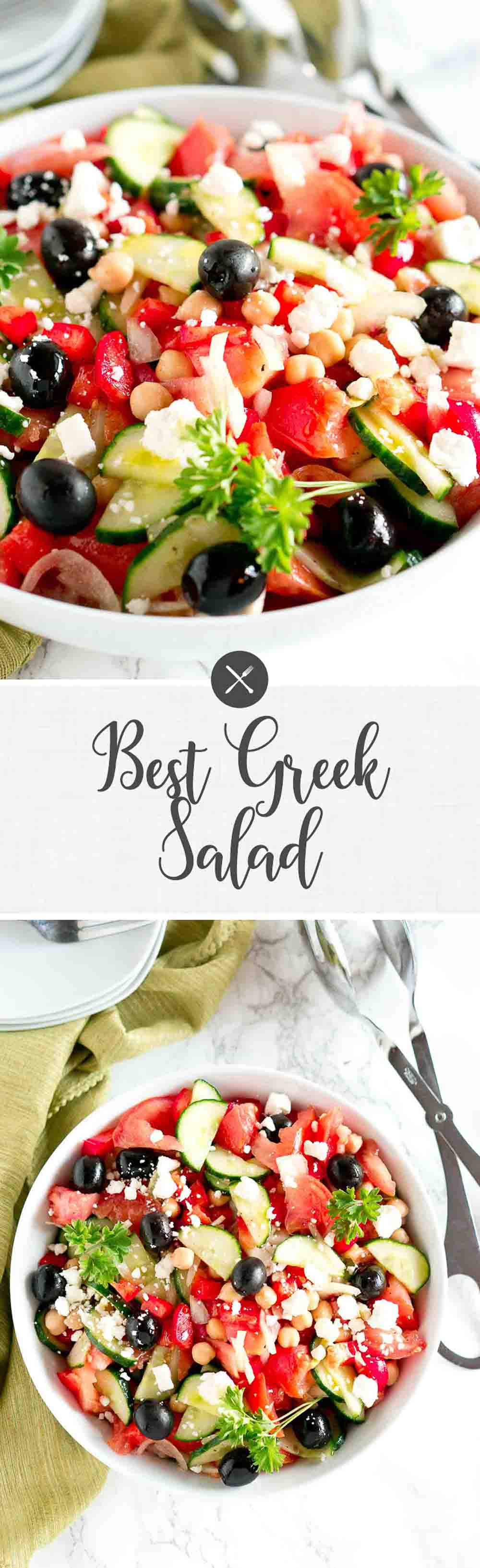 Best Greek Salad - Easy Mediterranean Salad | Delicious Meets Healthy