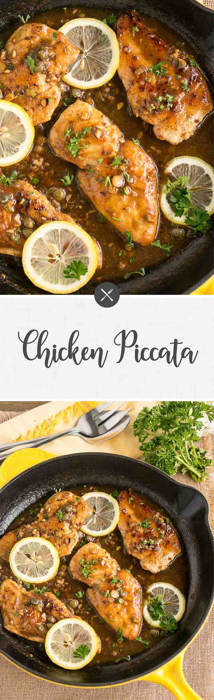 Chicken Piccata Recipe with Light Lemon Garlic Sauce - Quick & Easy