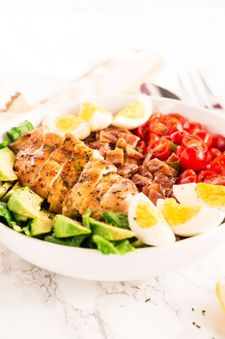 Cobb Salad Recipe - Healthy Summer Lunch- Delicious Meets Healthy