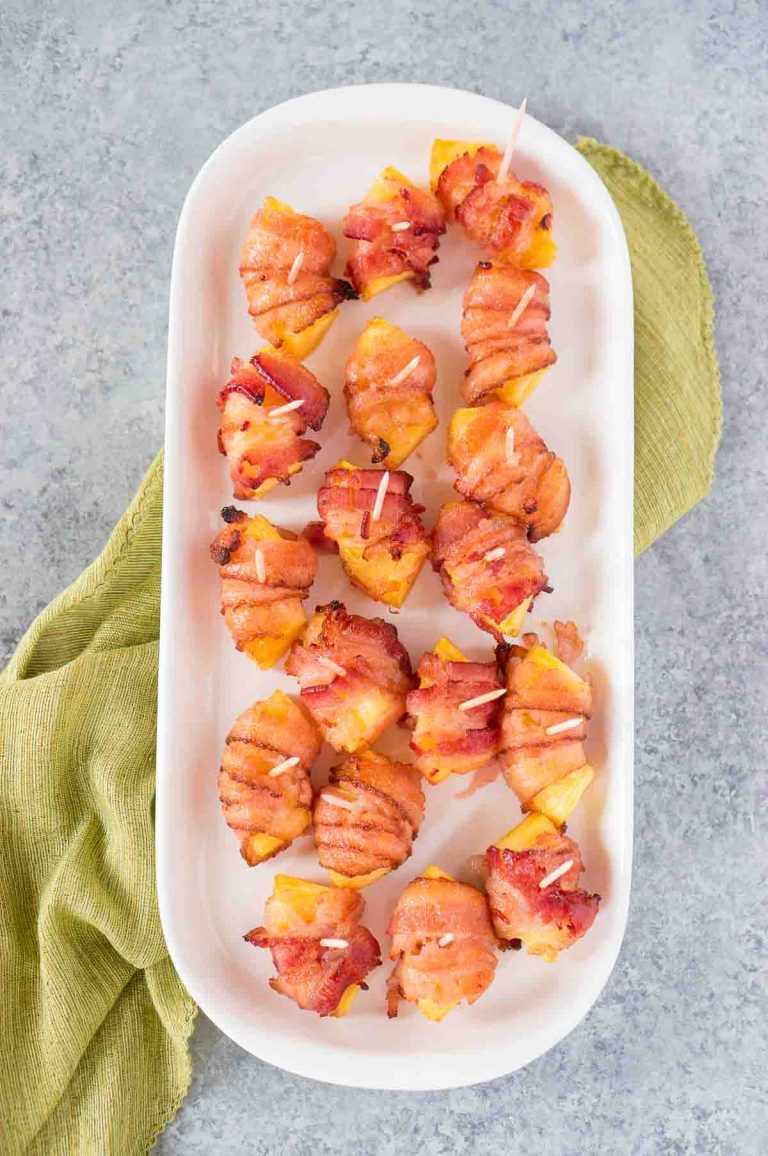 Bacon Wrapped Pineapple Bites - Delicious Meets Healthy