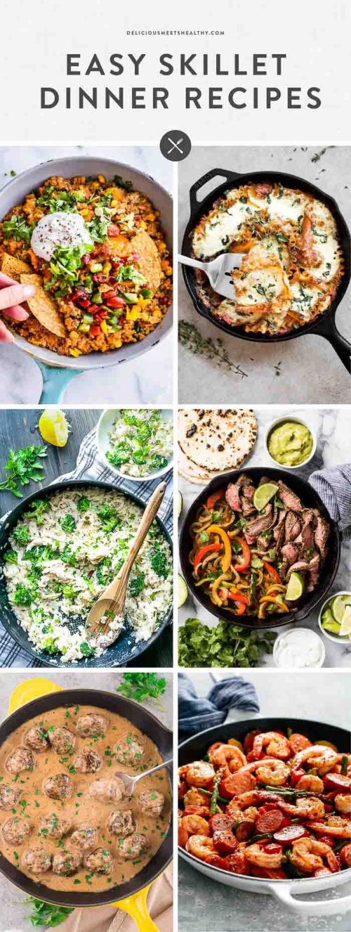 30 Skillet Recipes for Healthy Dinners - Delicious Meets Healthy
