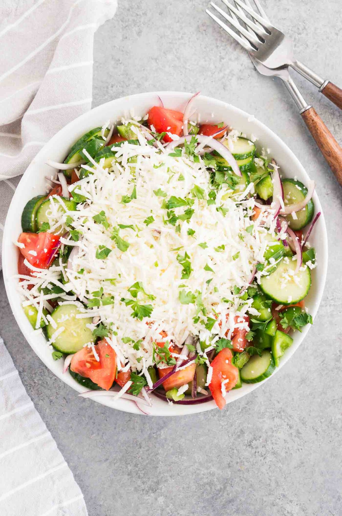 Authentic Shopska Salad (Bulgarian Salad) - Delicious Meets Healthy