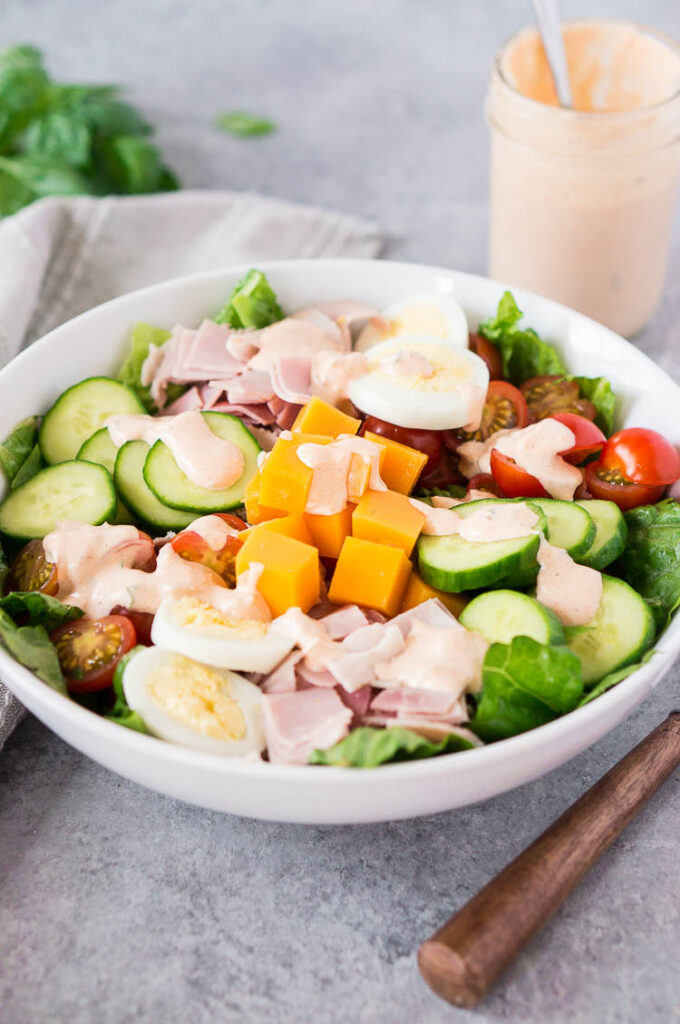 Chef Salad Recipe (Healthy Lunch) - Delicious Meets Healthy