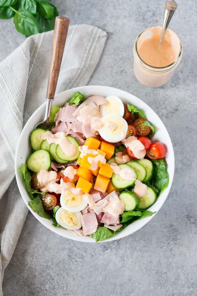 Chef Salad Recipe (Healthy Lunch) - Delicious Meets Healthy