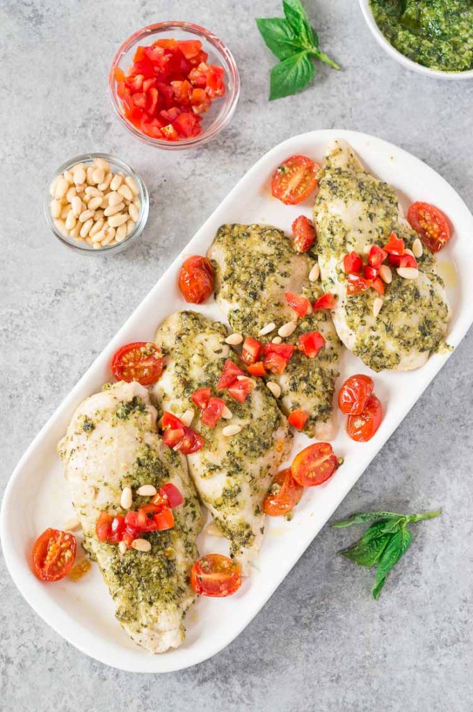 Pesto Chicken Recipe Recipe (30 Minutes) - Delicious Meets Healthy