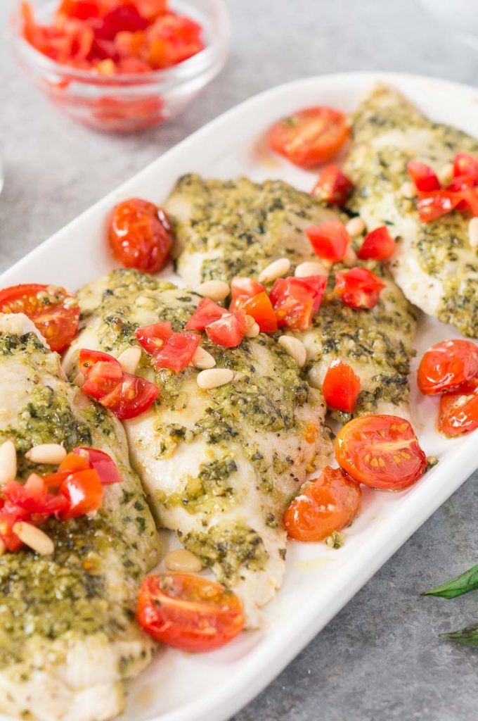 Pesto Chicken Recipe Recipe (30 Minutes) - Delicious Meets Healthy