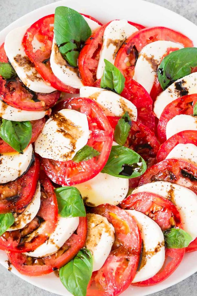 Italian Caprese Salad with Balsamic Glaze - Delicious Meets Healthy