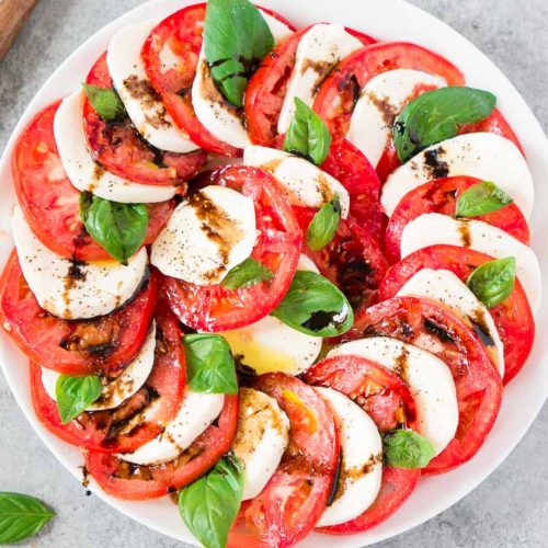 Italian Caprese Salad with Balsamic Glaze - Delicious Meets Healthy