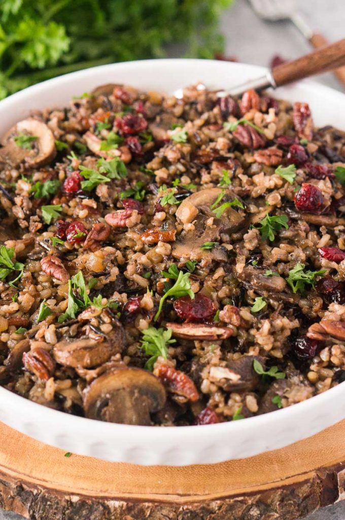 Wild Rice Pilaf with Mushrooms with Mushrooms - Delicious Meets Healthy