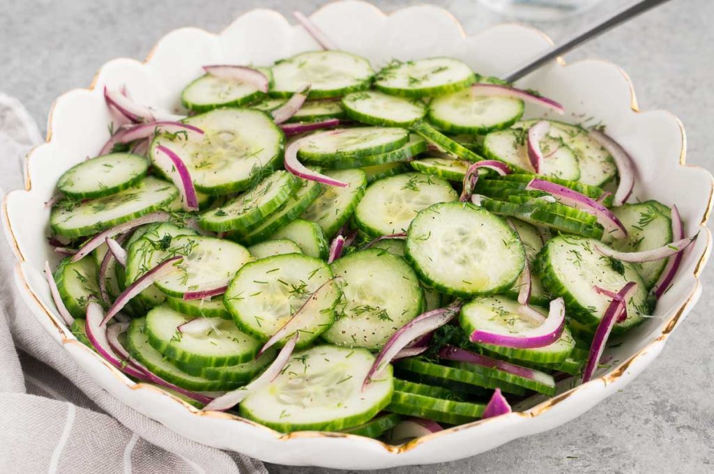 Easy Cucumber Salad Recipe (Fresh & Healthy) | Delicious Meets Healthy