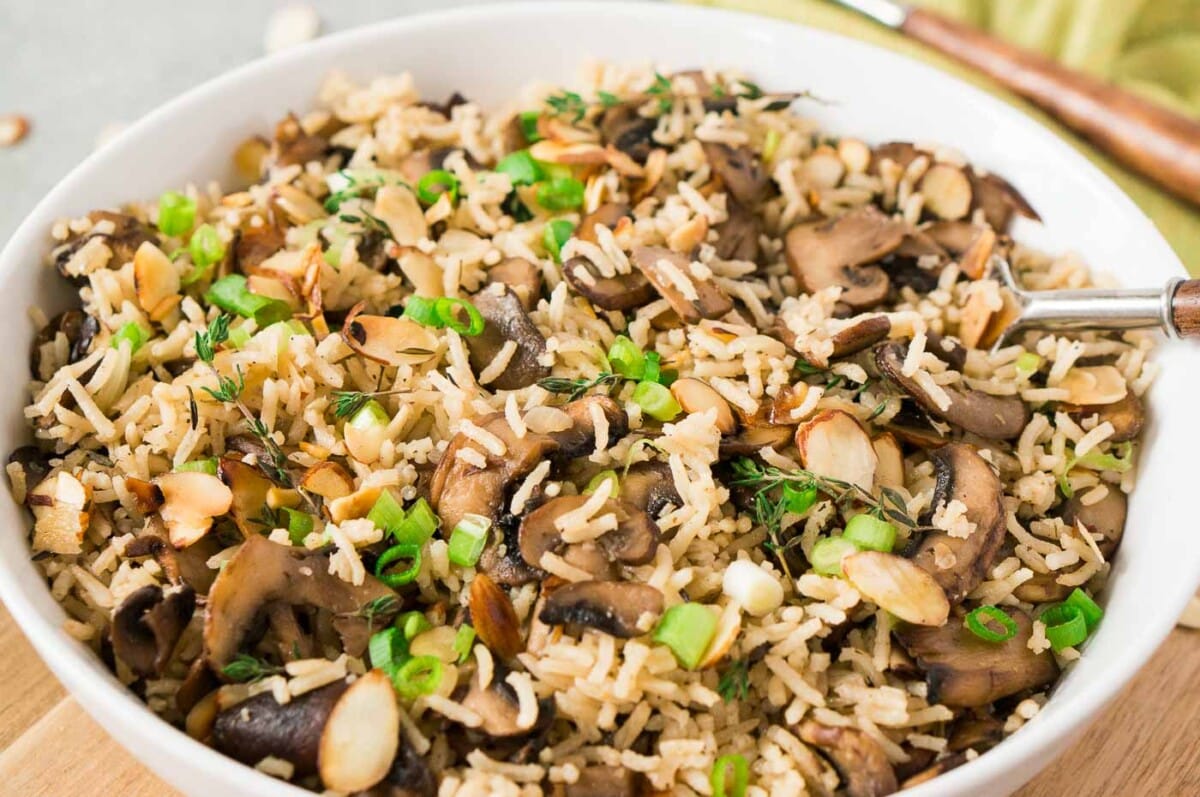 Mushroom Rice Recipe (Easy Side Dish) - Delicious Meets Healthy