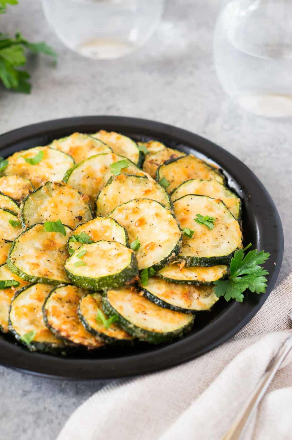 Roasted Zucchini Slices with Parmesan - Delicious Meets Healthy