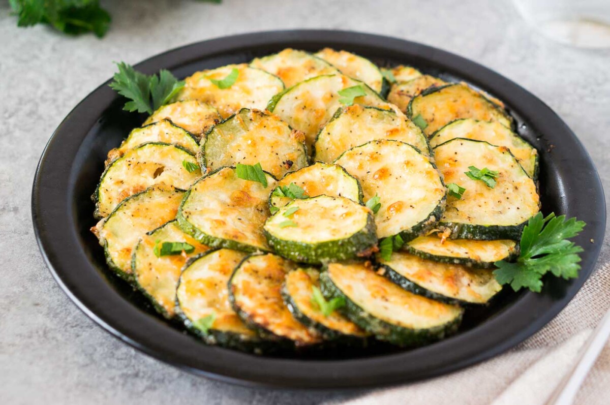Roasted Zucchini Slices with Parmesan - Delicious Meets Healthy