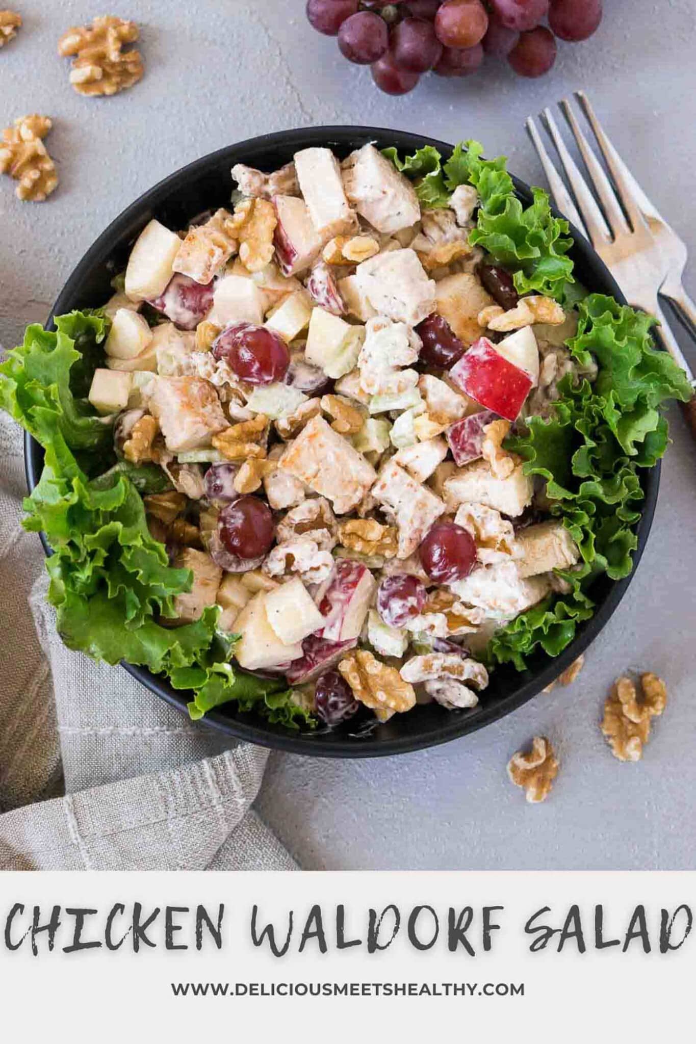 Chicken Waldorf Salad (15 Minute Lunch) - Delicious Meets Healthy