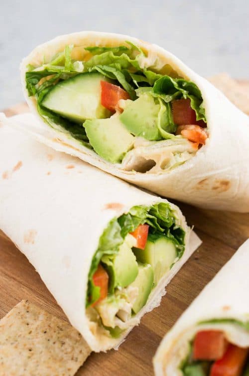Vegan Wrap (Easy Work Lunch) - Delicious Meets Healthy