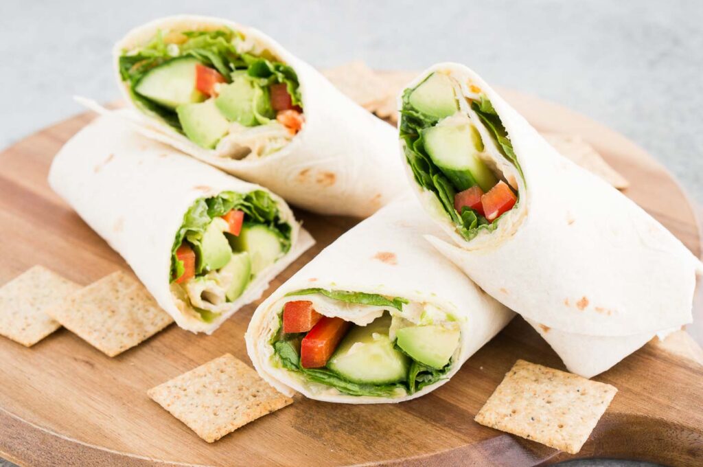 Vegan Wrap (Easy Work Lunch) - Delicious Meets Healthy