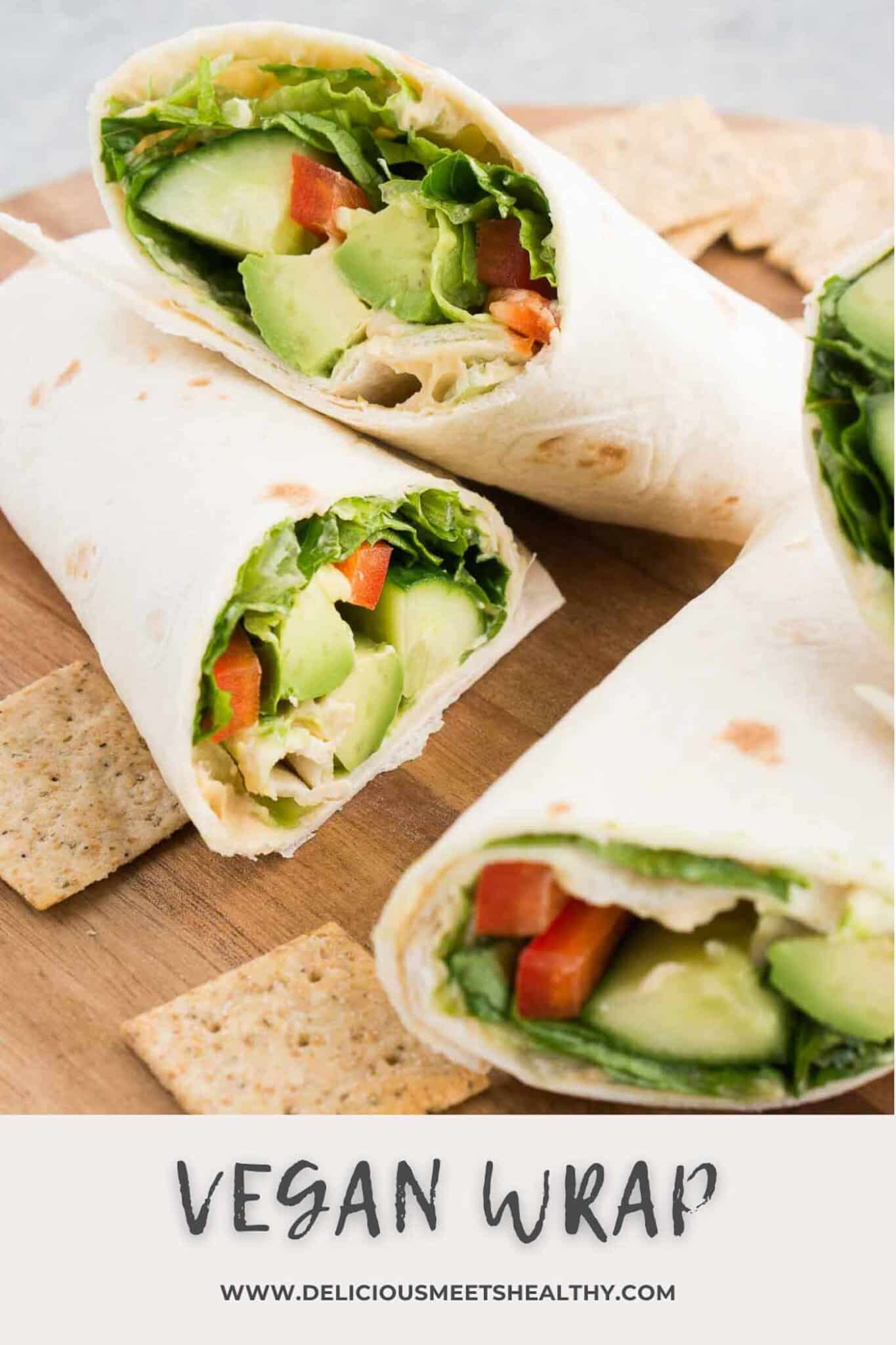Vegan Wrap (Easy Work Lunch) - Delicious Meets Healthy