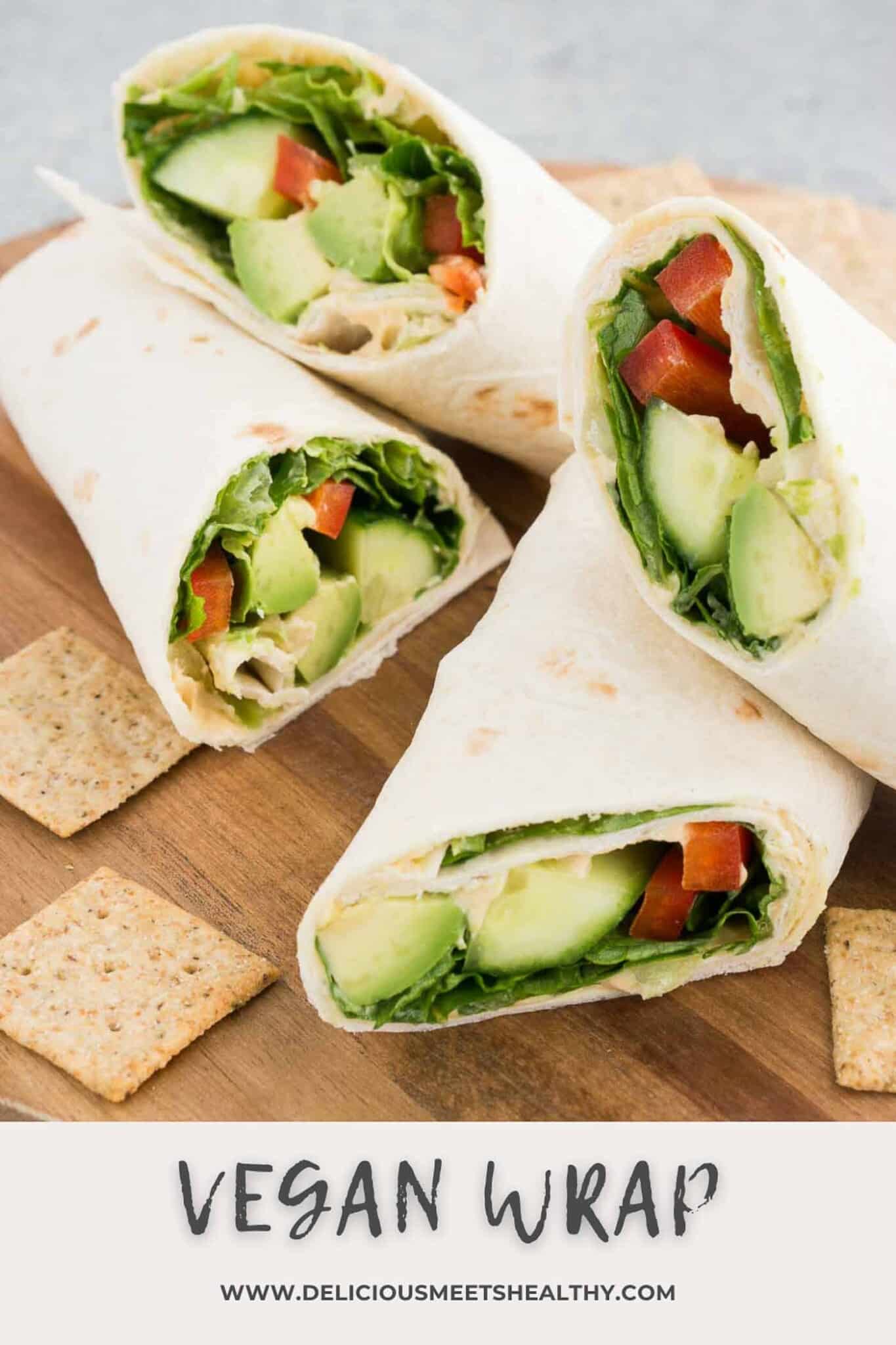 Vegan Wrap (Easy Work Lunch) - Delicious Meets Healthy