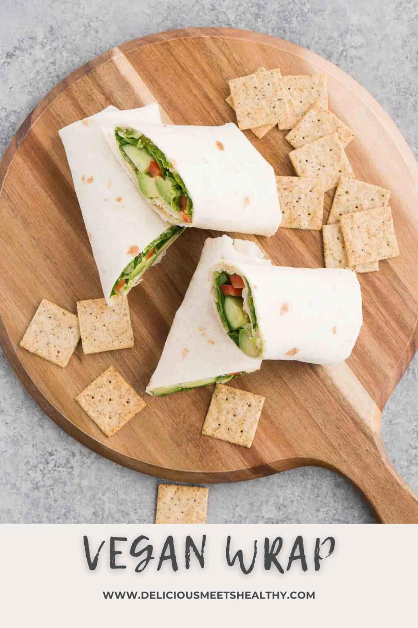 Vegan Wrap (Easy Work Lunch) - Delicious Meets Healthy