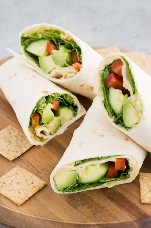 Vegan Wrap (Easy Work Lunch) - Delicious Meets Healthy