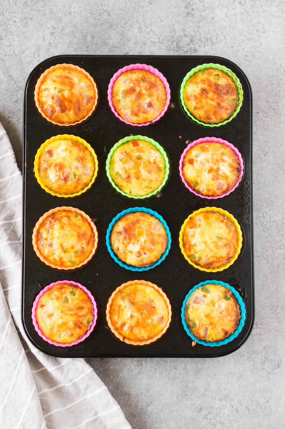 Ham and Cheese Breakfast Muffins - Delicious Meets Healthy