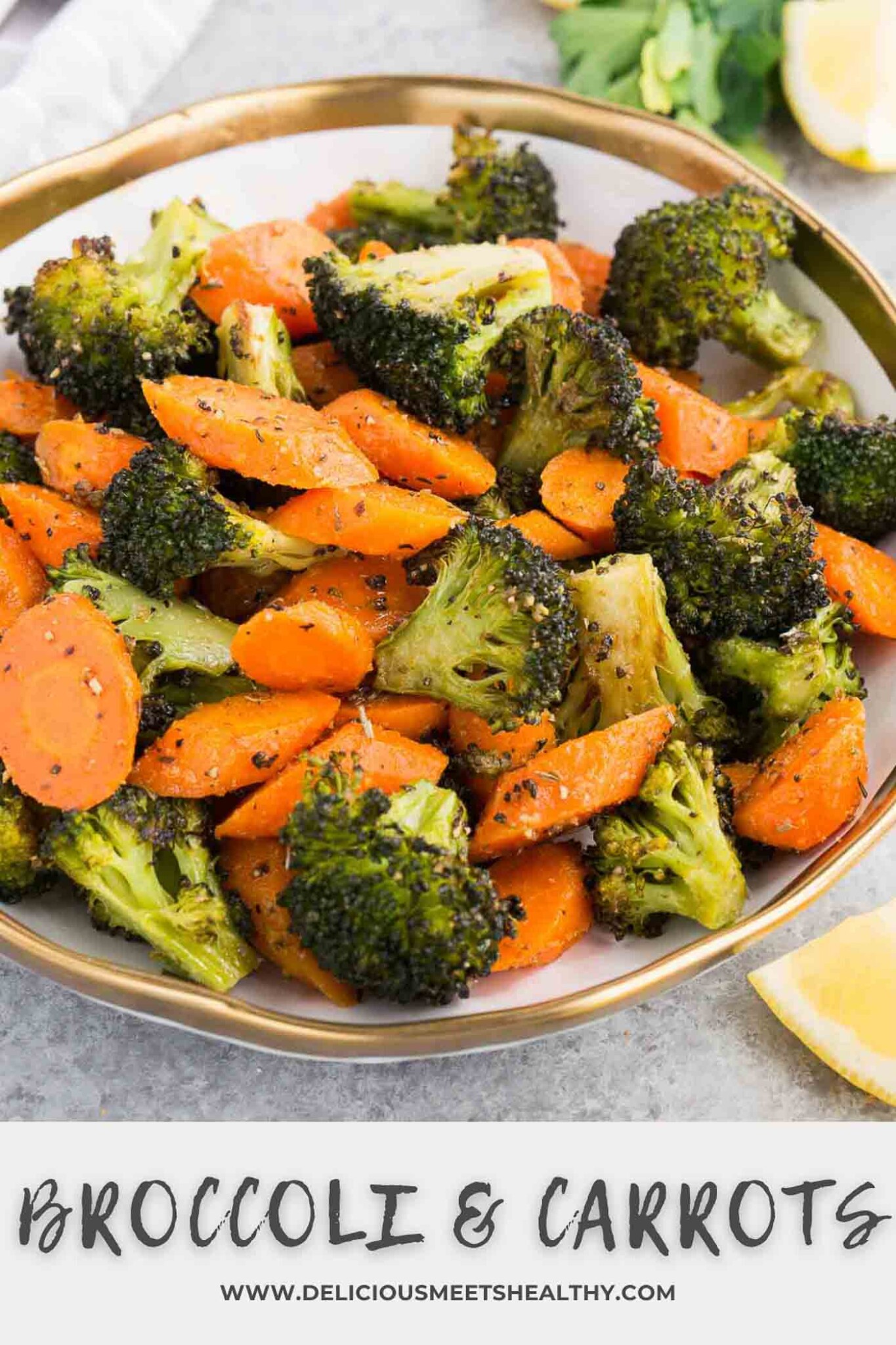 Roasted Broccoli and Carrots (Easy Side Dish) - Delicious Meets Healthy
