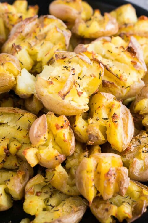 Smashed Potatoes - Delicious Meets Healthy
