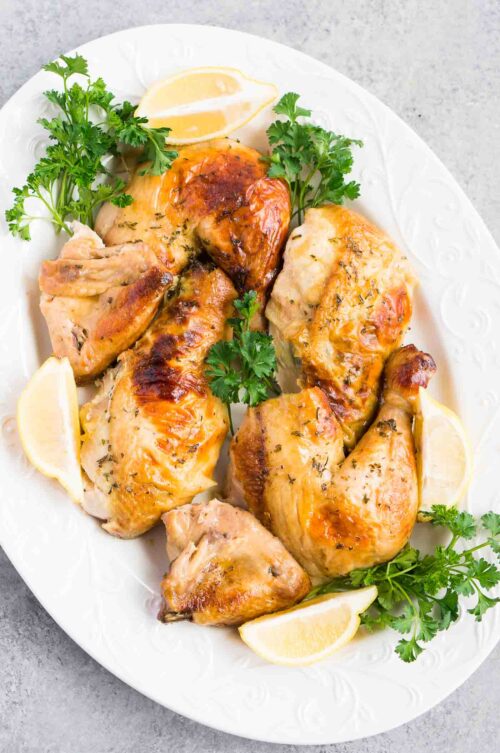 Whole Roasted Chicken (Juicy and Flavorful) - Delicious Meets Healthy