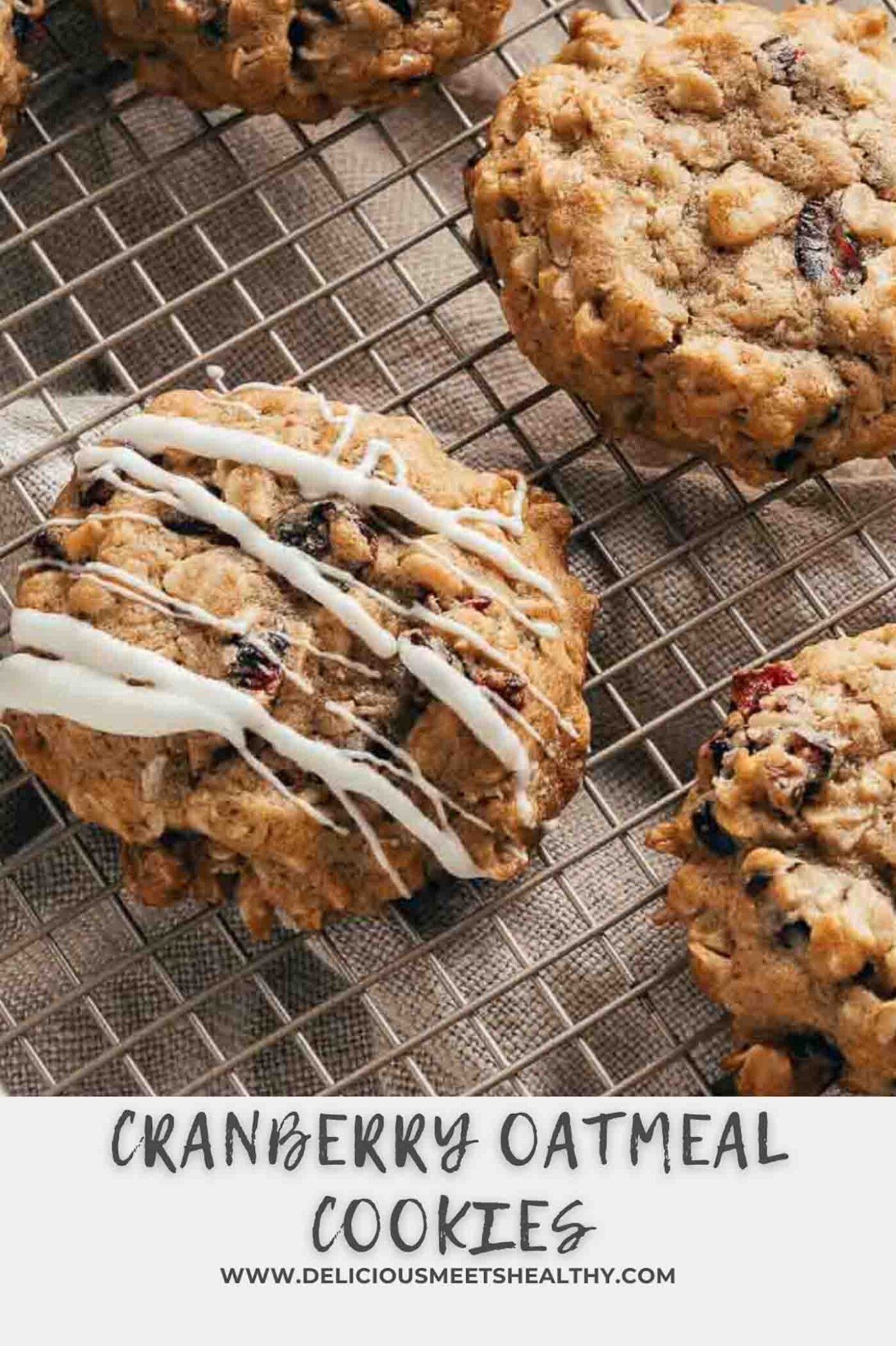 Cranberry Oatmeal Cookies - Delicious Meets Healthy