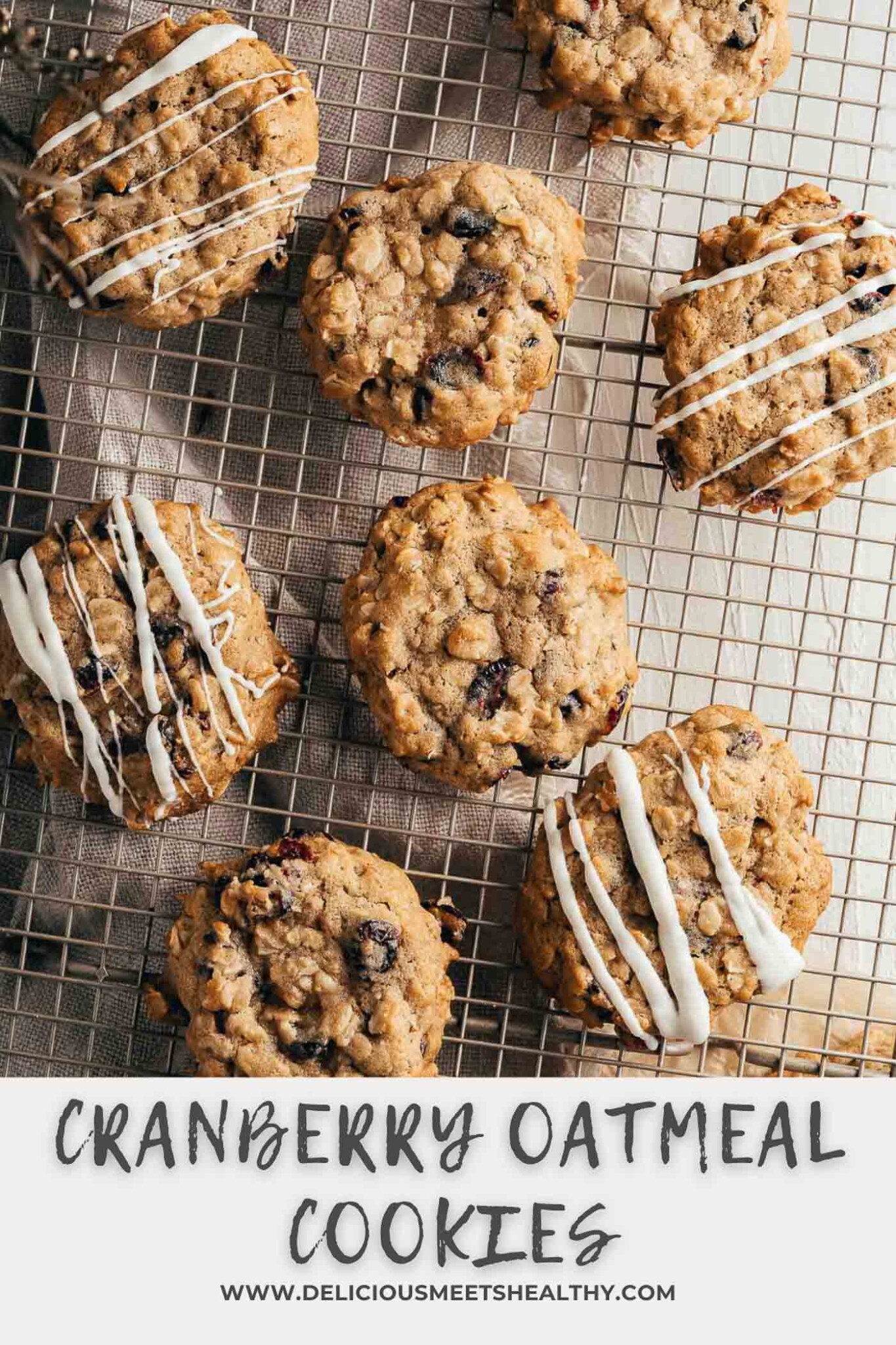 Cranberry Oatmeal Cookies - Delicious Meets Healthy
