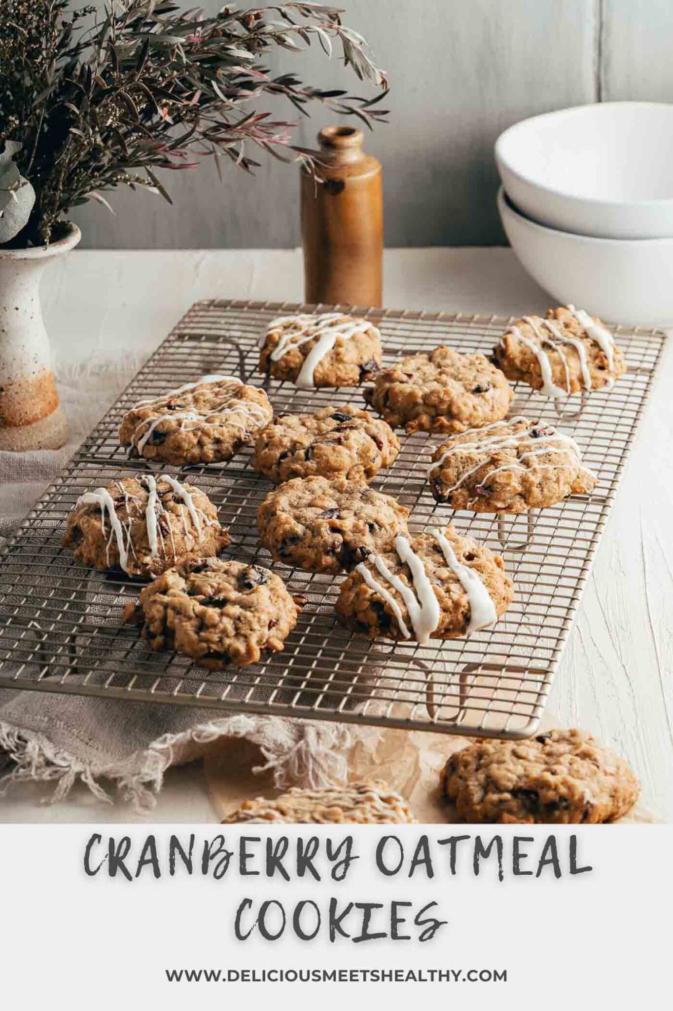 Cranberry Oatmeal Cookies - Delicious Meets Healthy