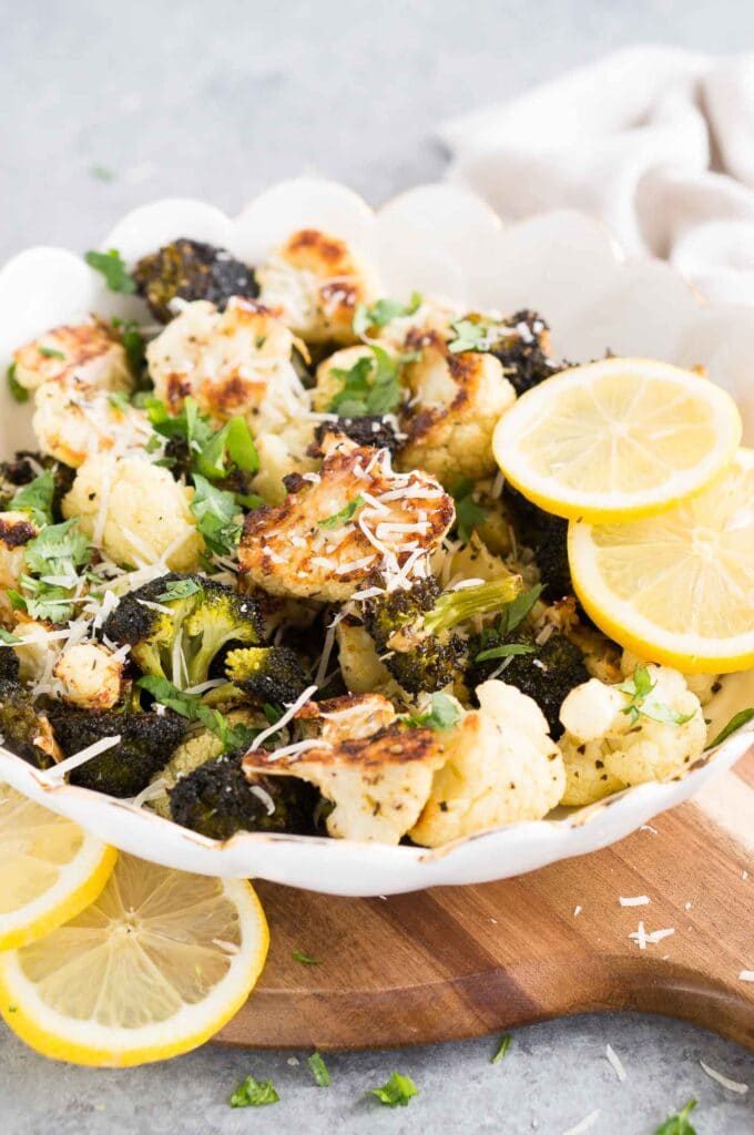 Roasted Broccoli and Cauliflower - Delicious Meets Healthy
