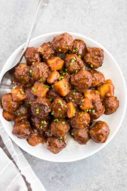 Hawaiian Meatballs - Delicious Meets Healthy