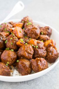 Hawaiian Meatballs - Delicious Meets Healthy