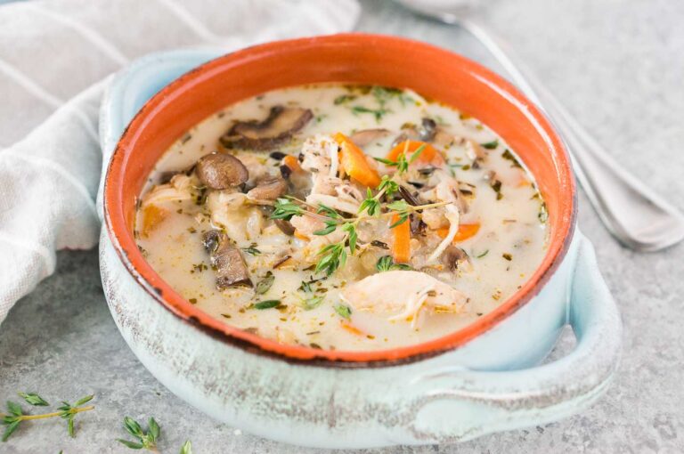 Instant Pot Chicken and Wild Rice Soup - Delicious Meets Healthy