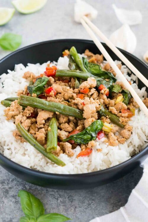 Thai Basil Chicken - Delicious Meets Healthy
