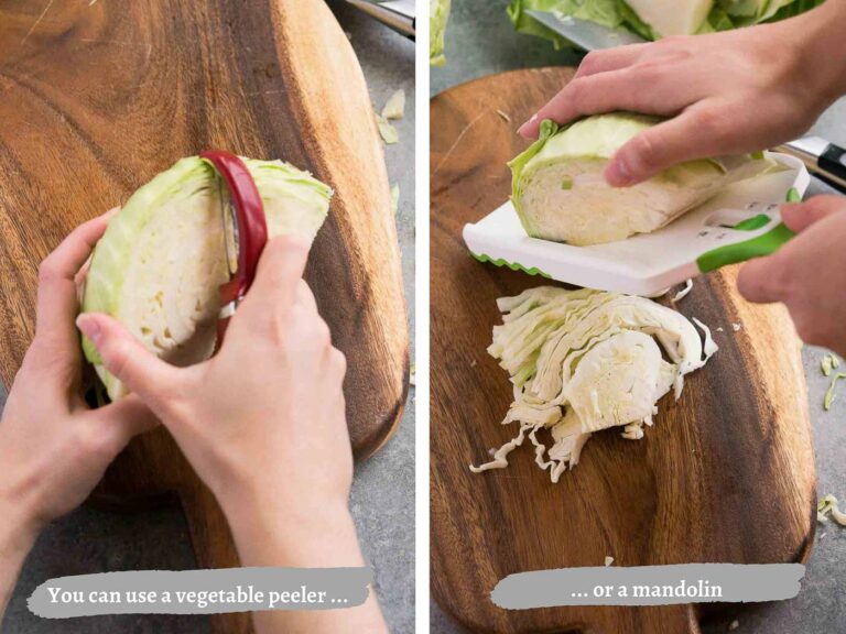 How to Cut Cabbage - Delicious Meets Healthy