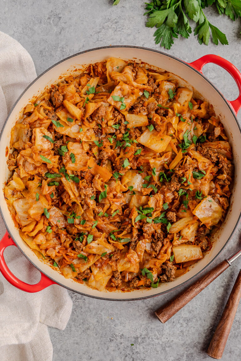 Ground Beef and Cabbage - Delicious Meets Healthy