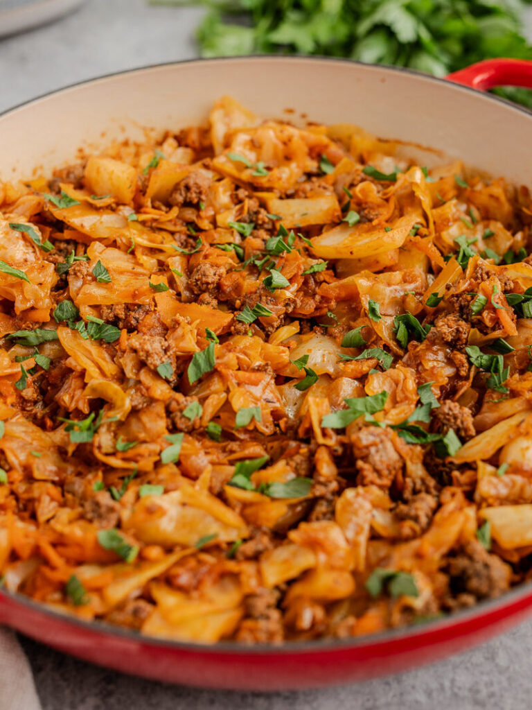 Ground Beef and Cabbage - Delicious Meets Healthy