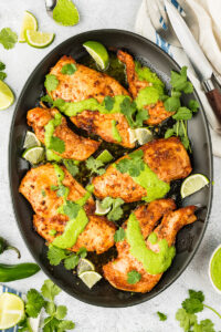 Peruvian Chicken with Green Sauce - Delicious Meets Healthy